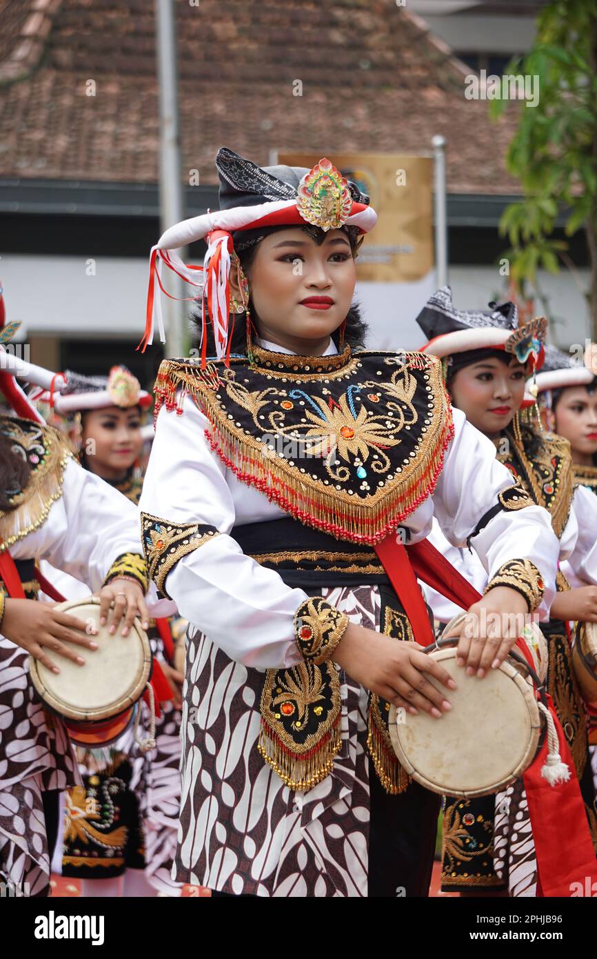 Indonesian perform reog kendang in the ceremony of Tulungagung's ...