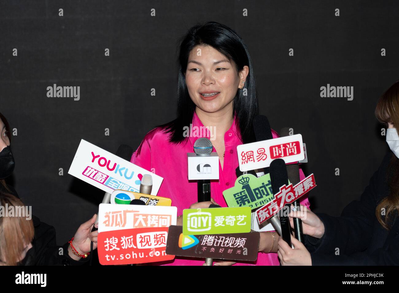 SHANGHAI, CHINA - MARCH 28, 2023 - Supermodel Lv Yan attends during the ...