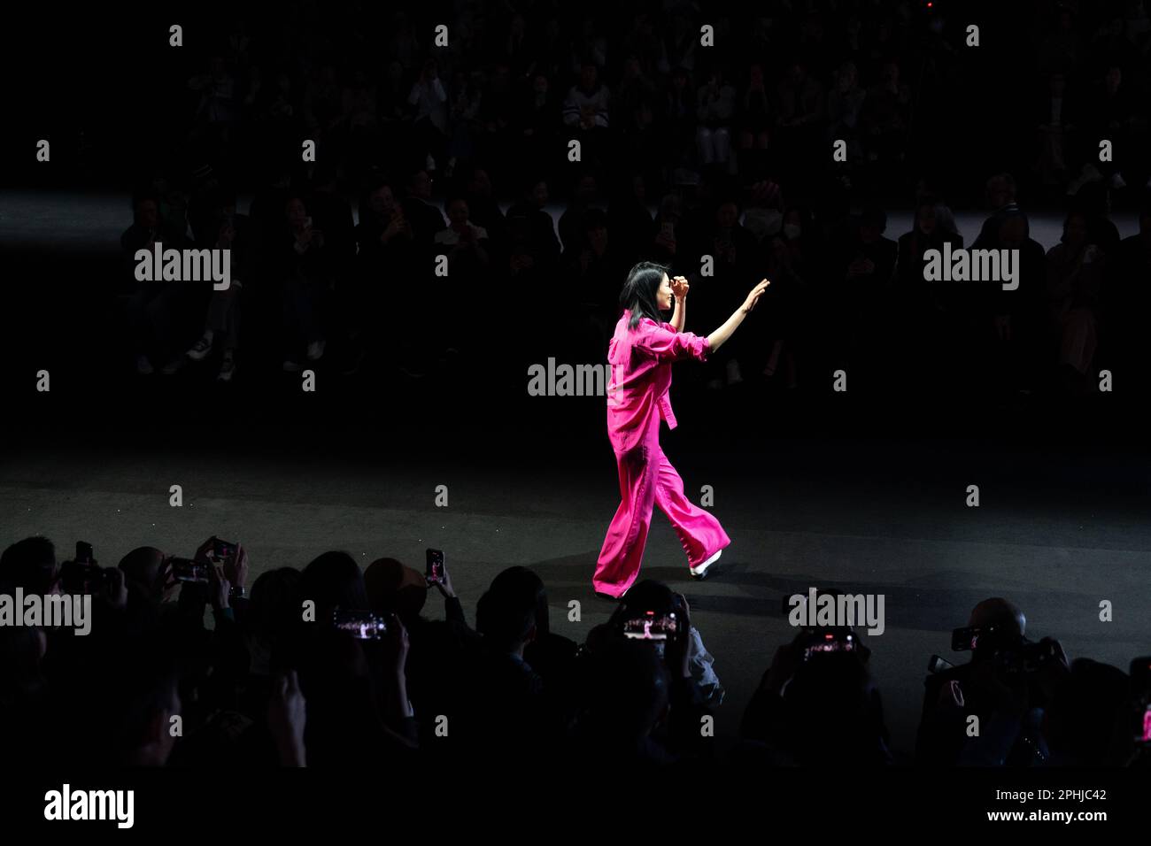 SHANGHAI, CHINA - MARCH 28, 2023 - Supermodel Lv Yan Walk Show during ...