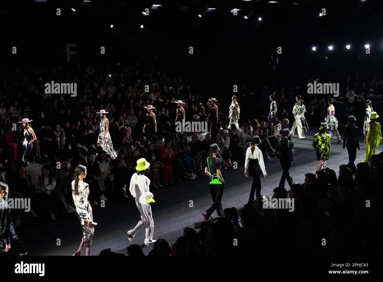 SHANGHAI, CHINA - MARCH 28, 2023 - Models walk show during the COMME ...