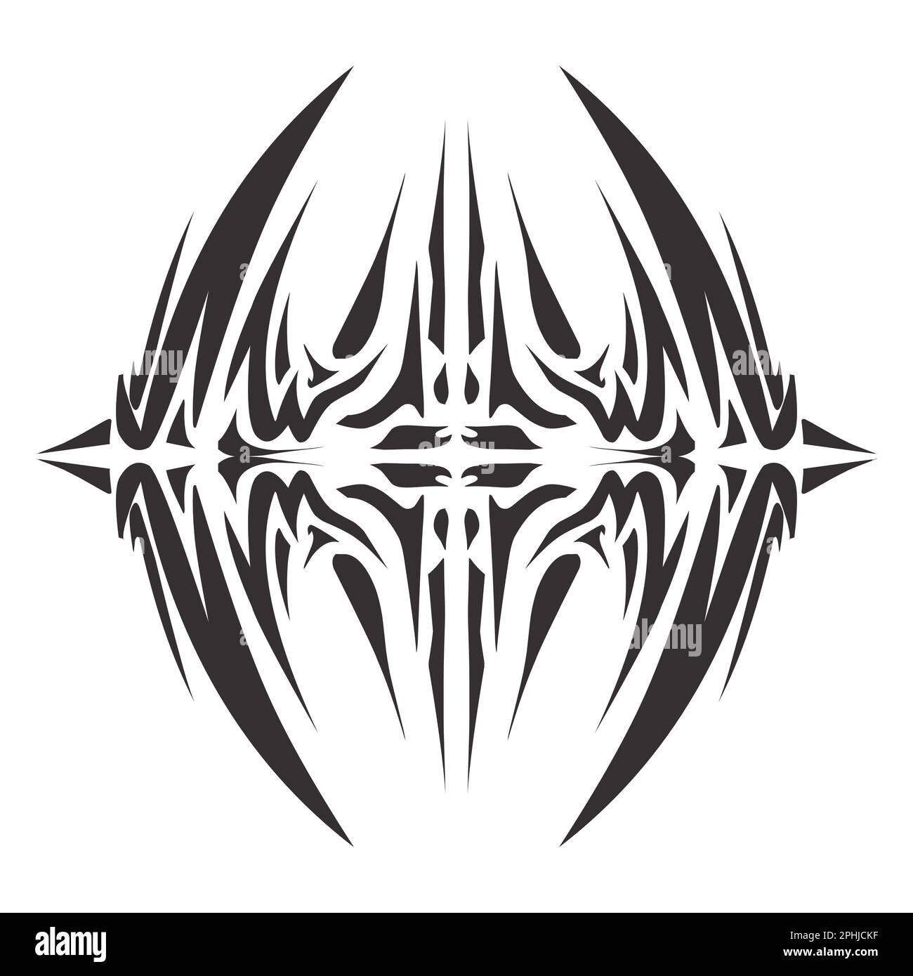 Illustration of a tribal tattoo with a aesthetic shape. Perfect for ...
