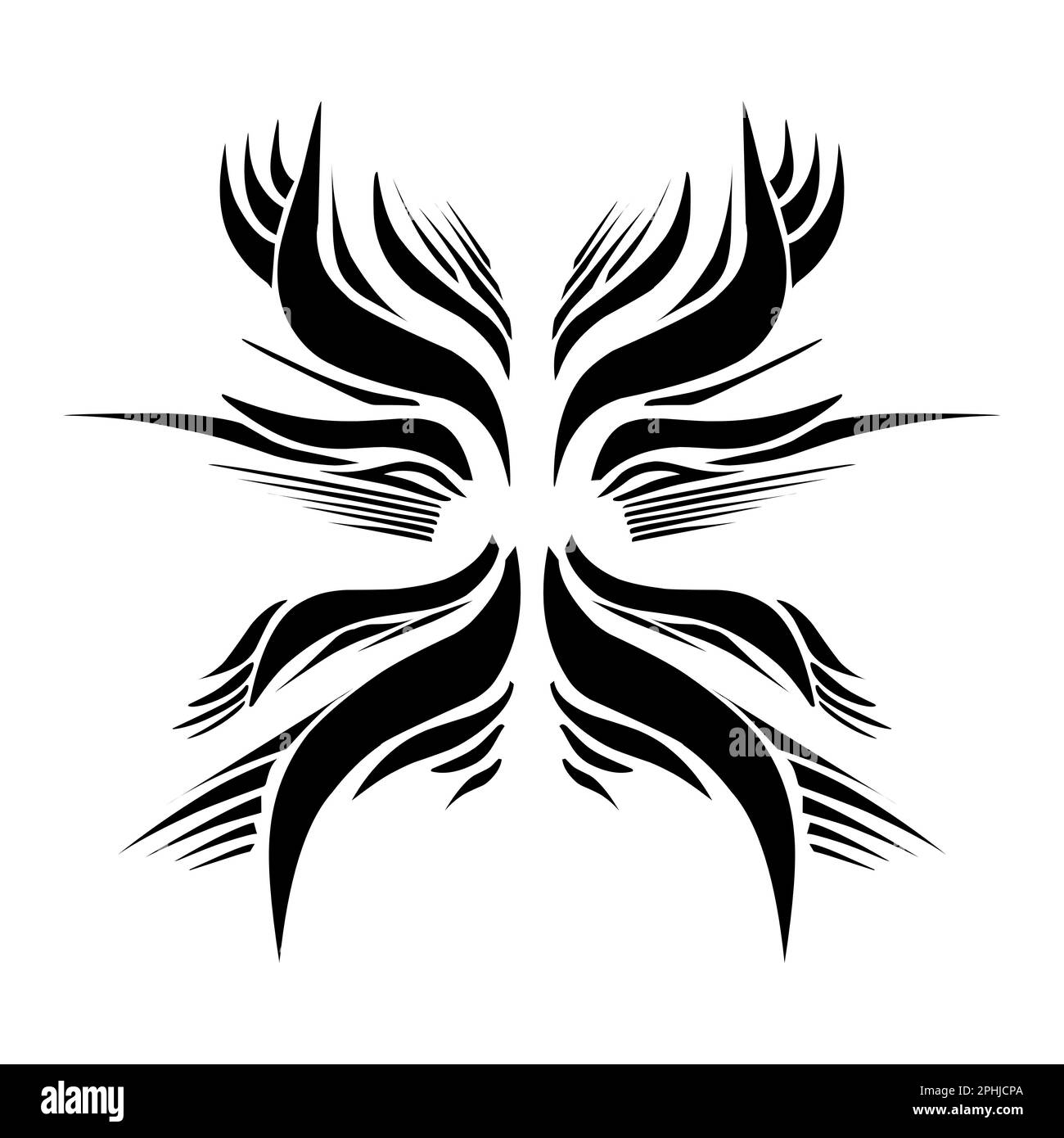 Illustration of a tribal tattoo with a aesthetic shape. Perfect for ...