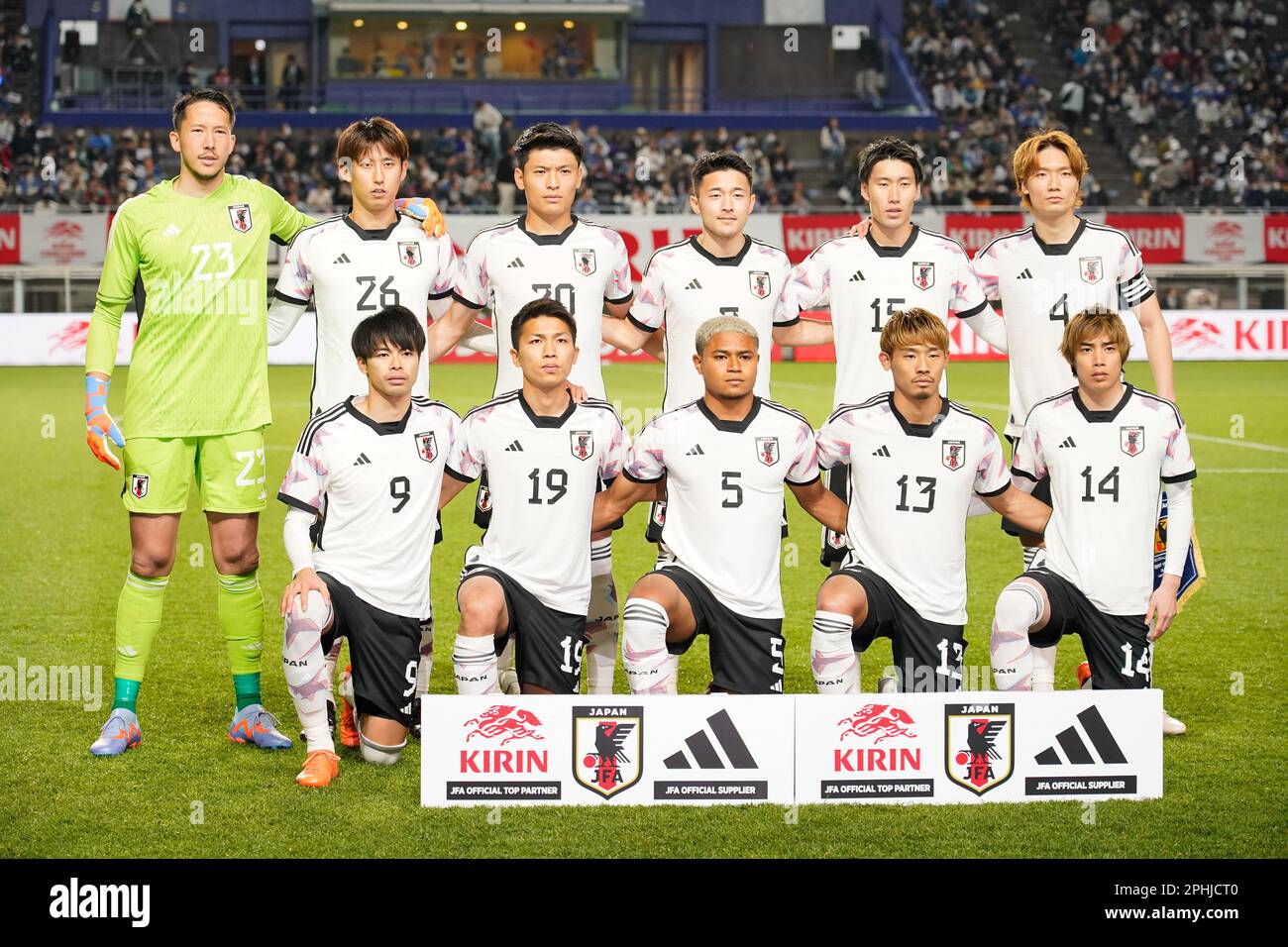 Osaka, Japan. 28th Mar, 2023. Japan team group line-up Football/Soccer ...