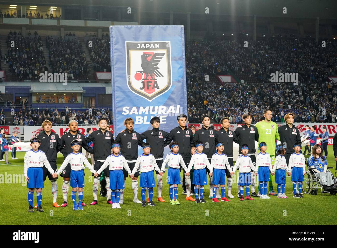 Osaka, Japan. 28th Mar, 2023. Japan team group Football/Soccer : Kirin ...