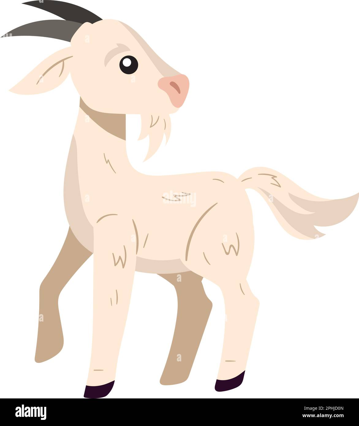Cute farm goat standing Stock Vector Image & Art - Alamy