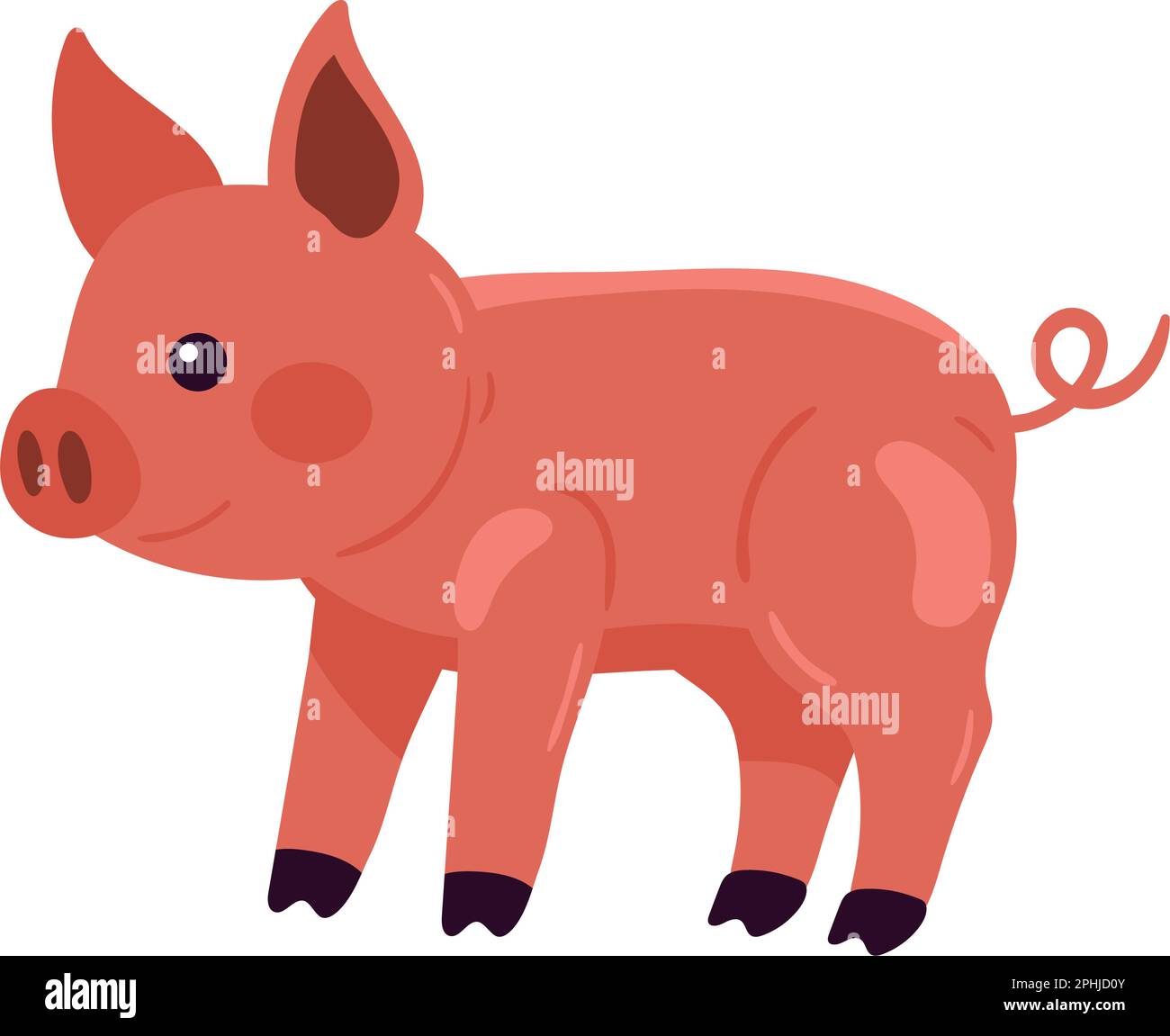 Cute cartoon piglet Stock Vector Image & Art - Alamy