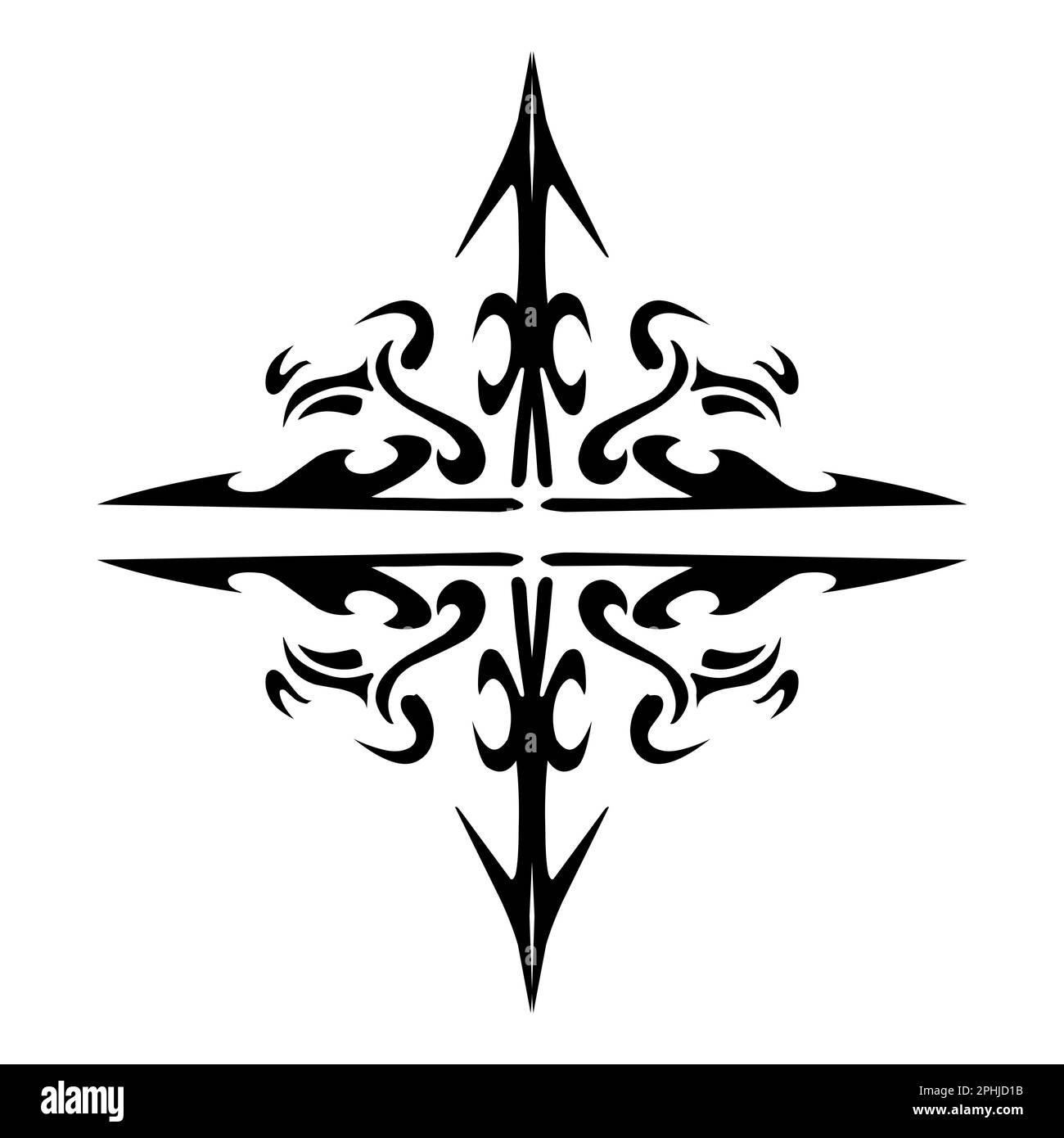 Tribal Cross With Banner