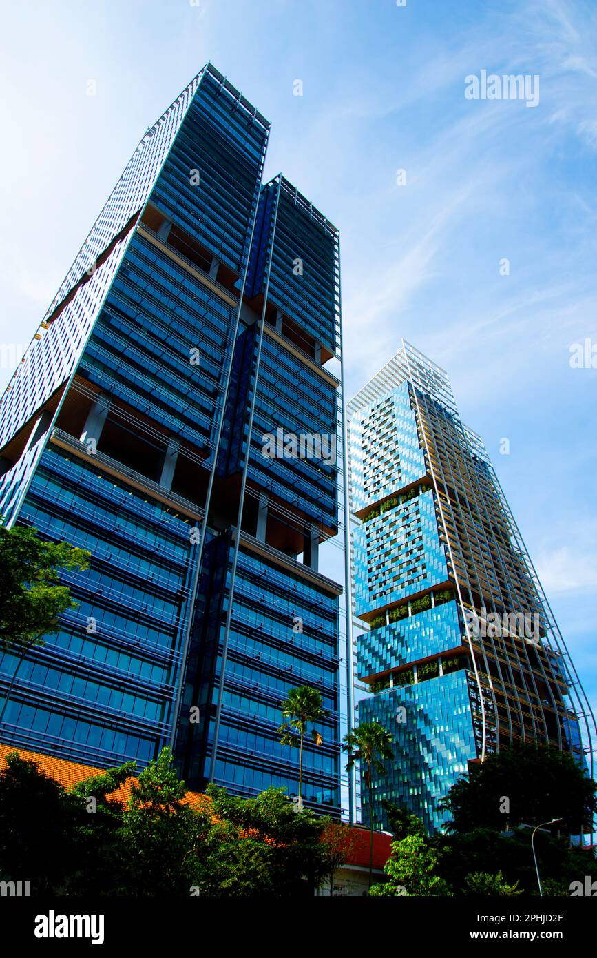 Office Buildings - Singapore City Stock Photo - Alamy