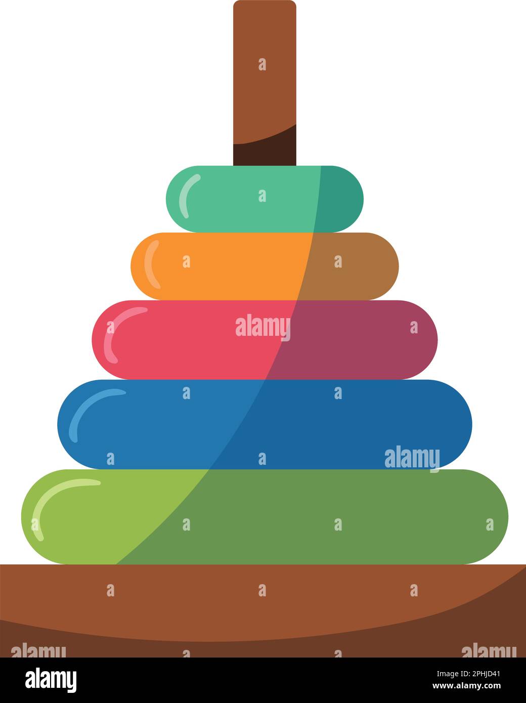 Multi colored wooden toy stack Stock Vector Image & Art - Alamy
