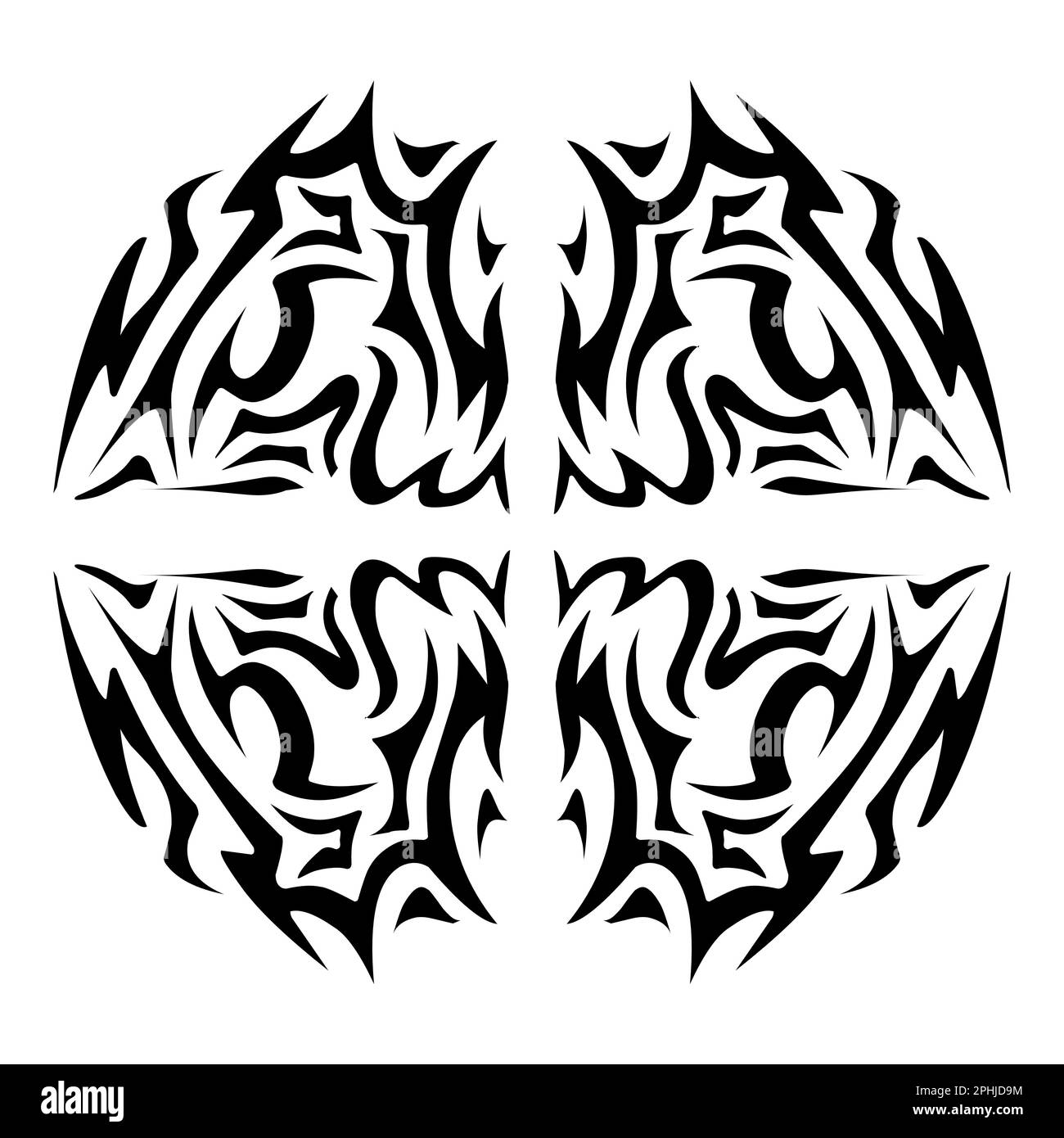Illustration of a tribal tattoo with a aesthetic shape. Perfect for ...