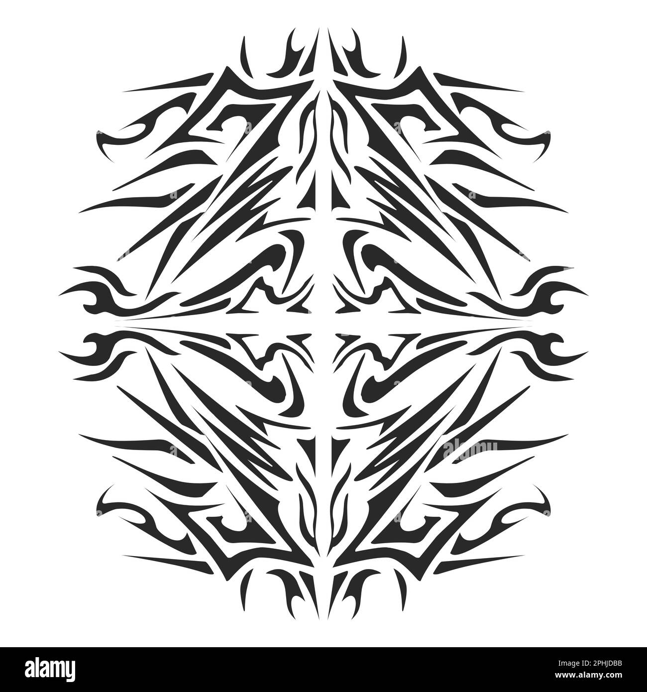 Illustration of a tribal tattoo with a aesthetic shape. Perfect for ...