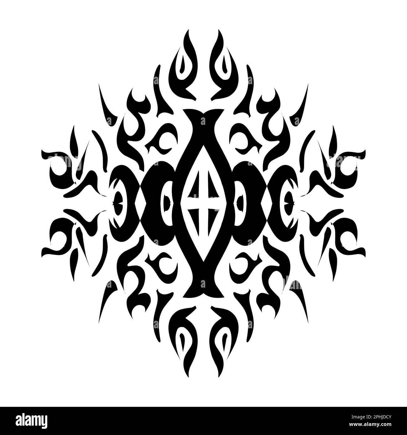 Illustration of a tribal tattoo with a aesthetic shape. Perfect for ...