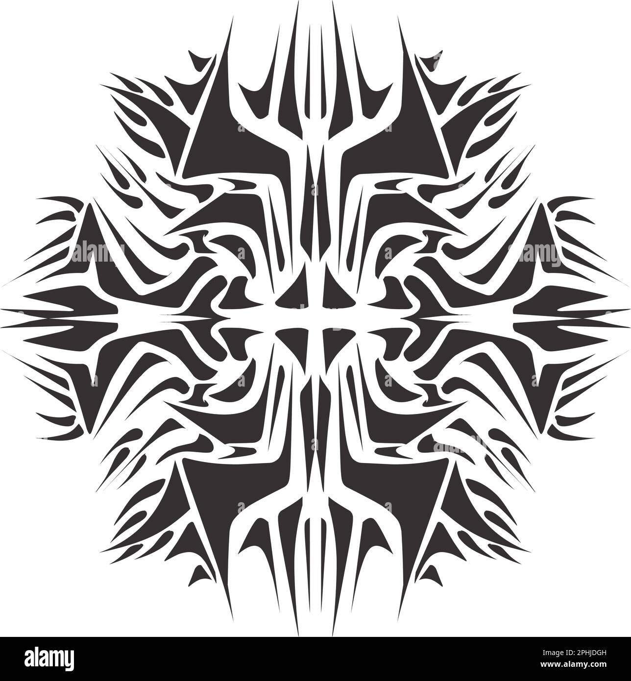 Illustration of a tribal tattoo with a aesthetic shape. Perfect for ...