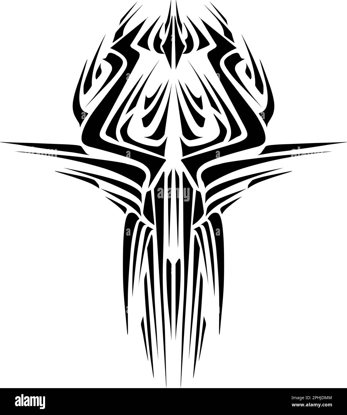Illustration of a tribal tattoo with a aesthetic shape. Perfect for ...