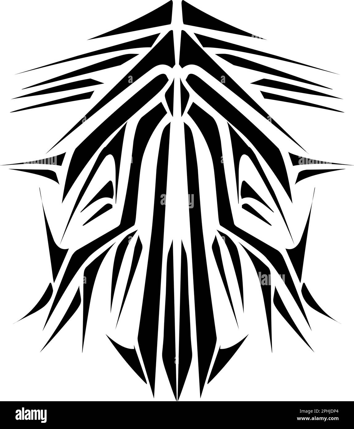 Illustration of a tribal tattoo with a aesthetic shape. Perfect for ...