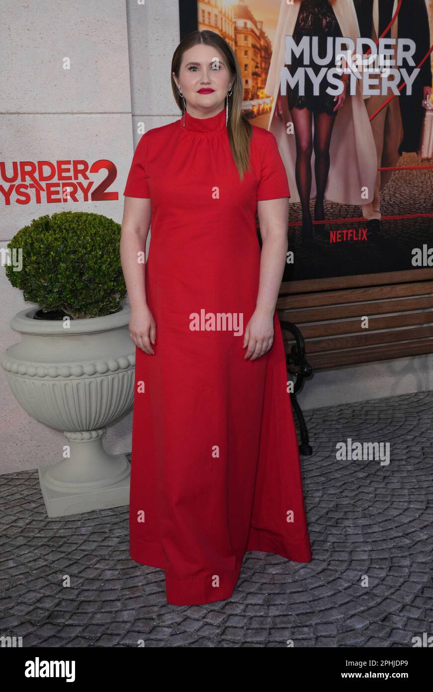 Jillian Bell arrives at the premiere of "Murder Mystery 2" on Tuesday ...
