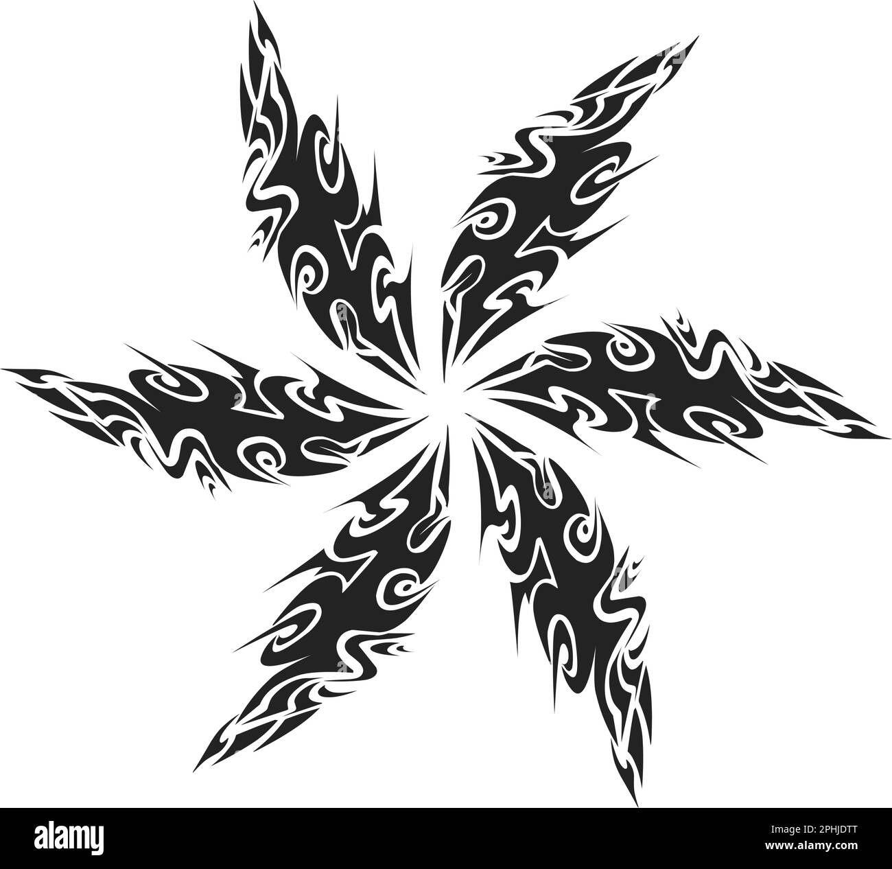 Tribal Weed Leaf Tattoo