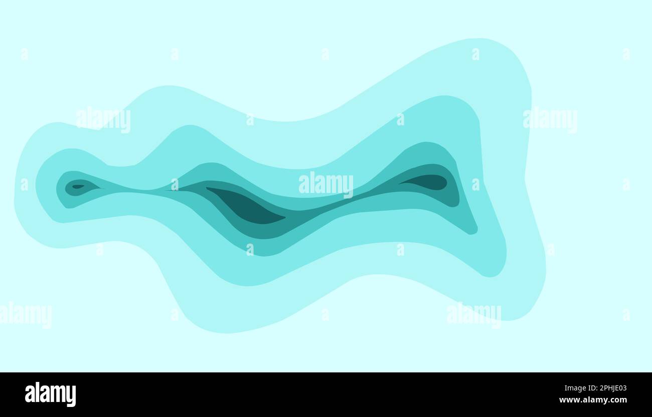Abstract background illustration of a blue wave layer shape. Perfect ...
