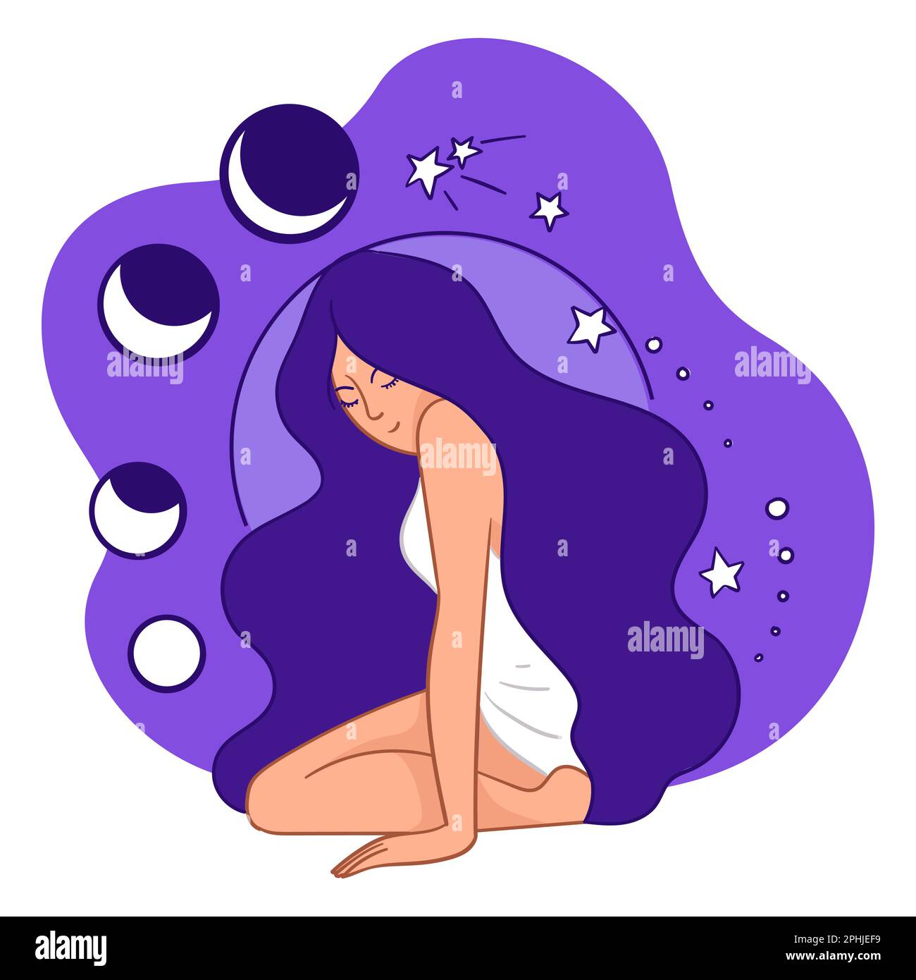 Woman moon cycle Cut Out Stock Images & Pictures - Alamy