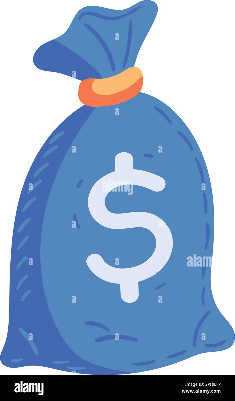 Blue money sack full of wealth Stock Vector Image & Art - Alamy