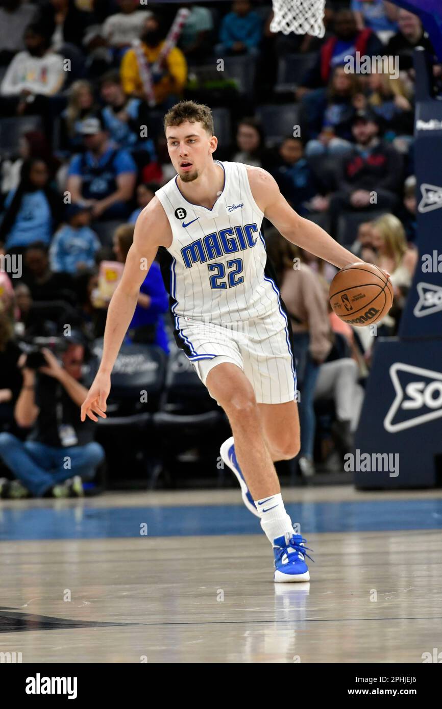 Orlando Magic forward Franz Wagner (22) brings the ball up court in the ...