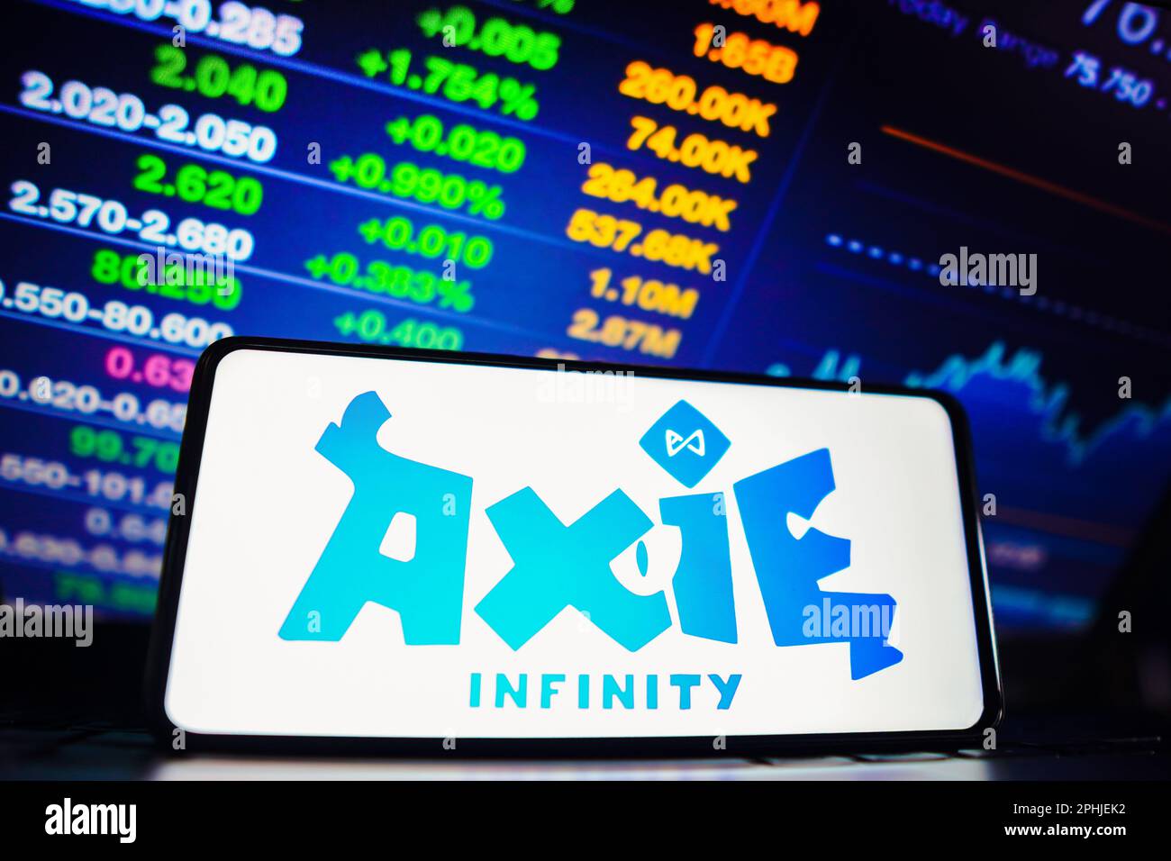 Brazil. 28th Mar, 2023. In this photo illustration, the Axie Infinity ...