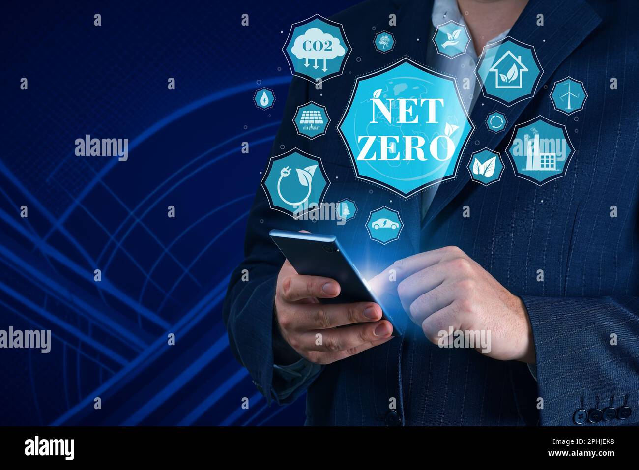 Net zero emission, Clean technology, Renewable energy concept. Net zero ...