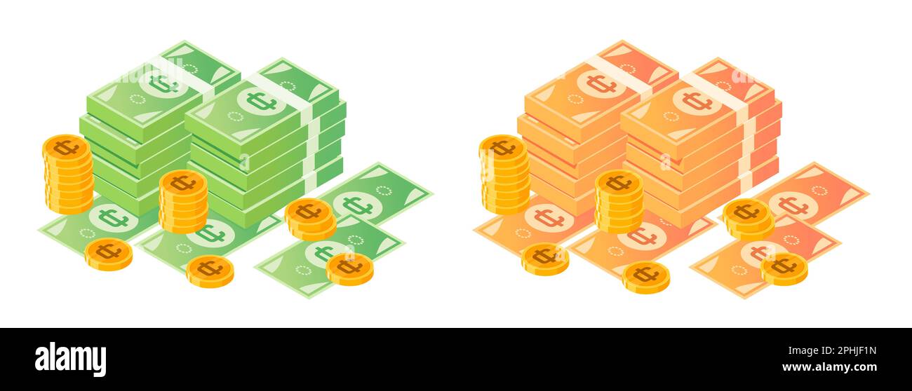 Ghanaian Cedi Money Bundle and Coins Stock Vector Image & Art - Alamy