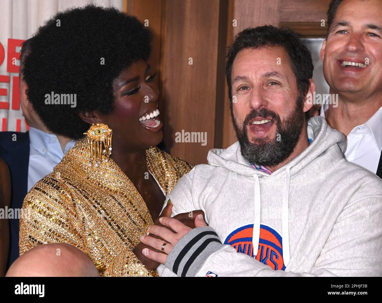 Westwood, CA. March 28, 2023, Jodie Turner-Smith and Adam Sandler ...