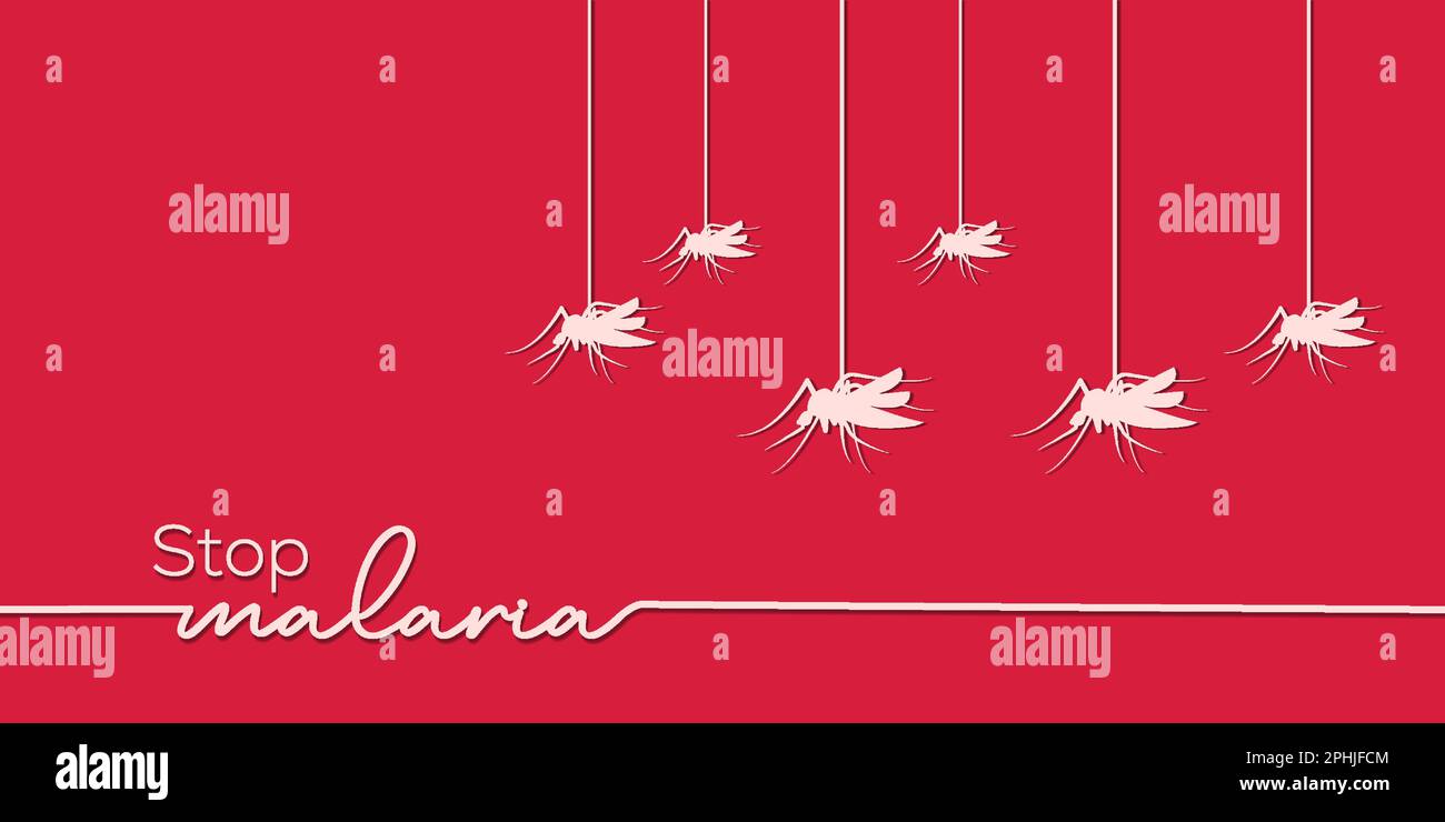 world malaria day horizontal banner in paper art style Stock Vector ...