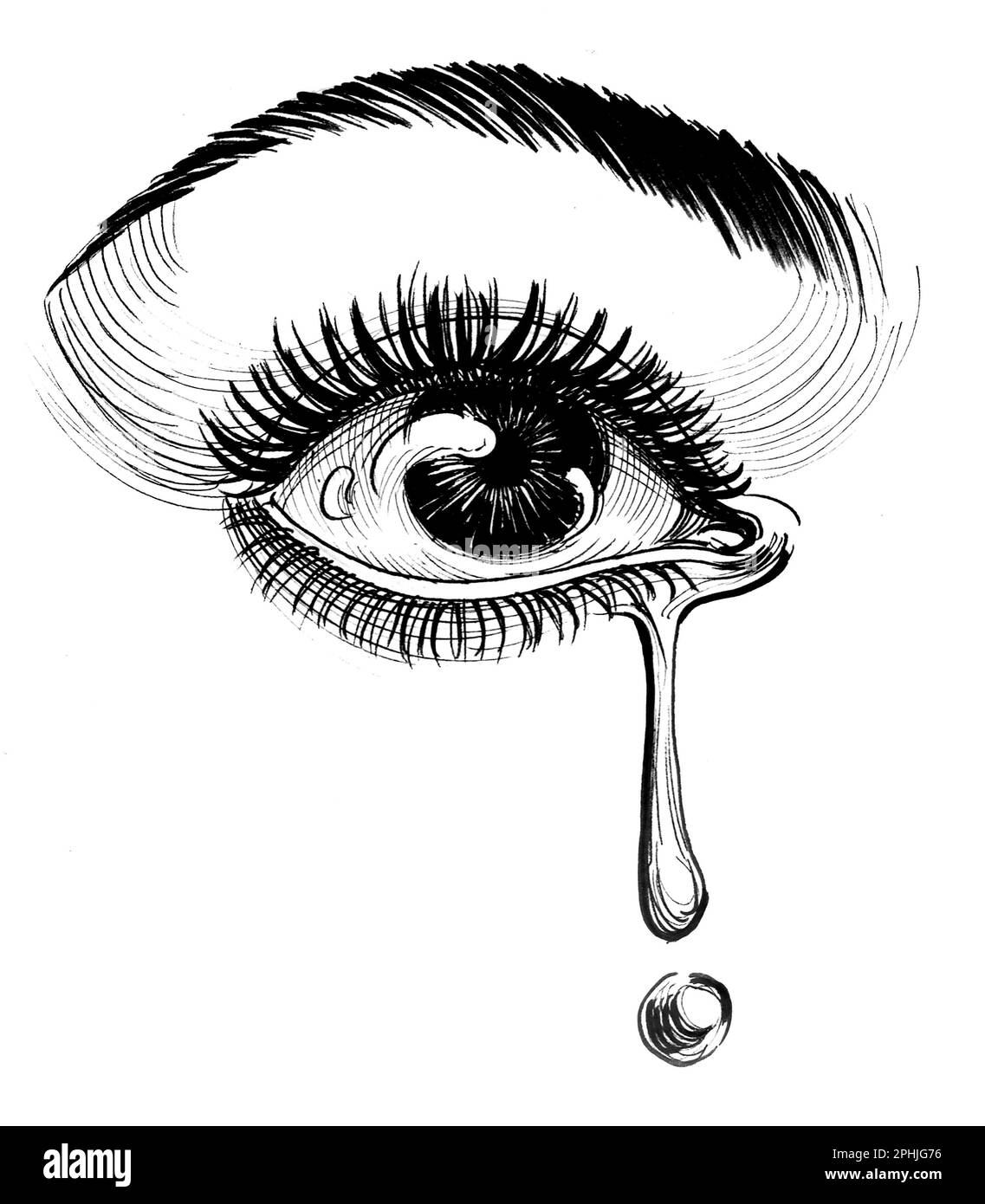 Pretty Crying Eyes Drawing
