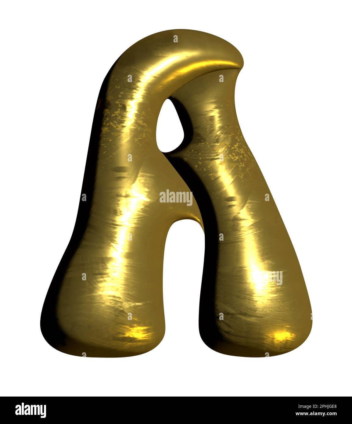 Shiny gold balloon metallic letter A capital, 3D clipart Stock Photo ...