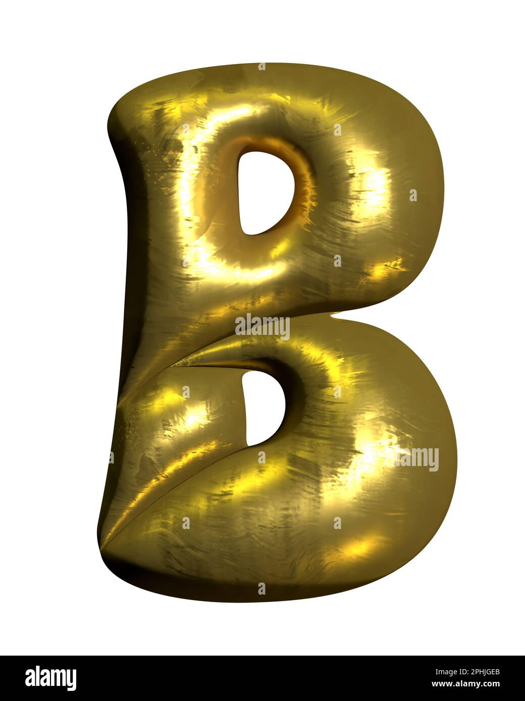 Shiny gold balloon metallic letter B capital, 3D clipart Stock Photo ...