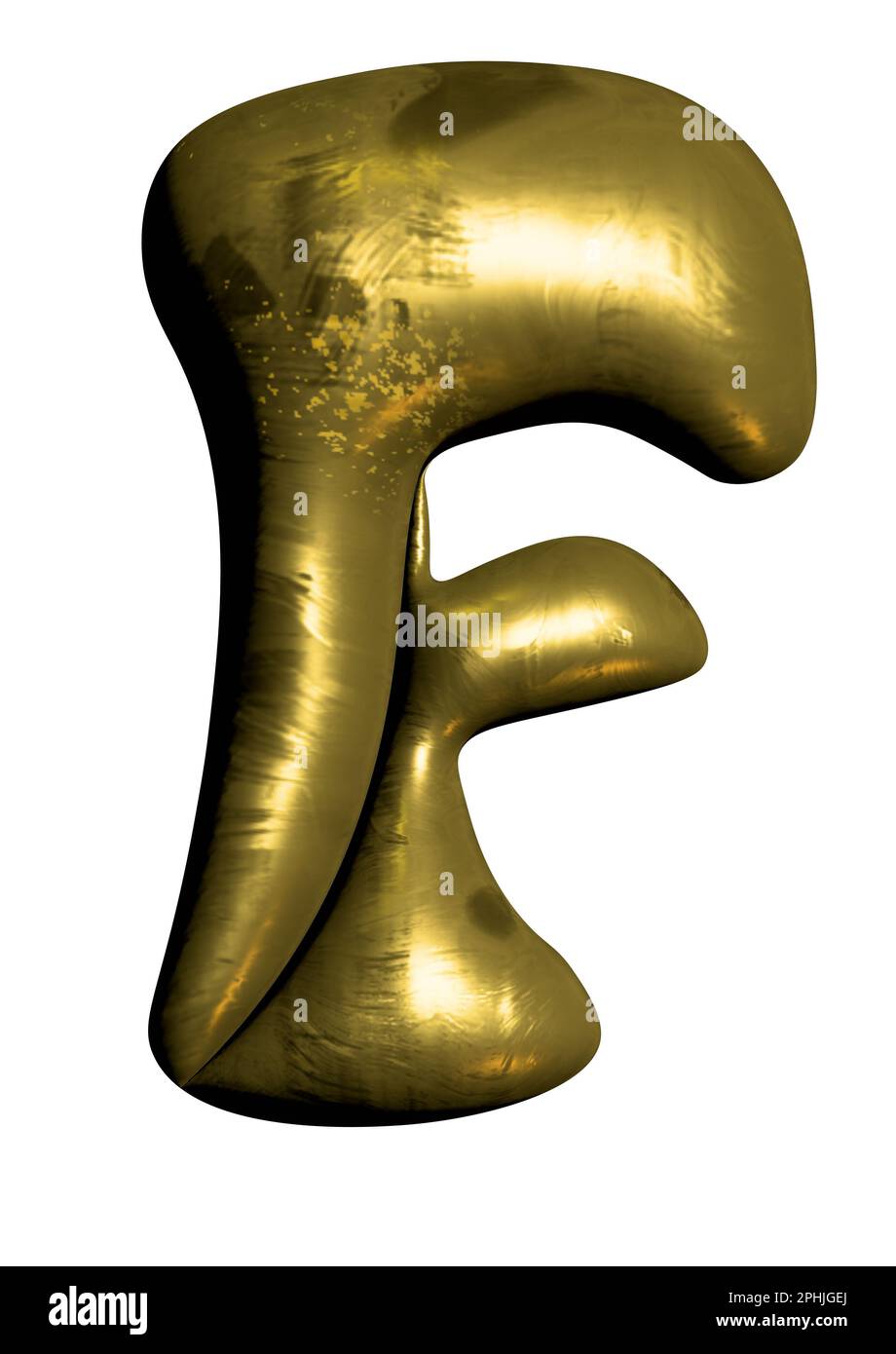 Shiny gold balloon metallic letter F capital, 3D clipart Stock Photo ...