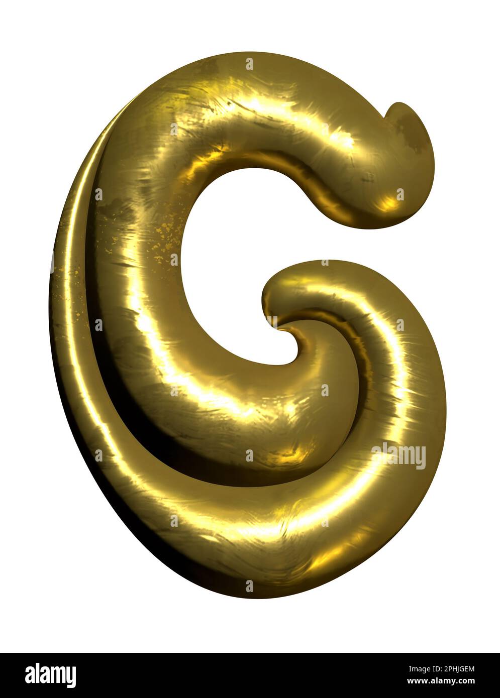 Shiny gold balloon metallic letter G capital, 3D clipart Stock Photo ...