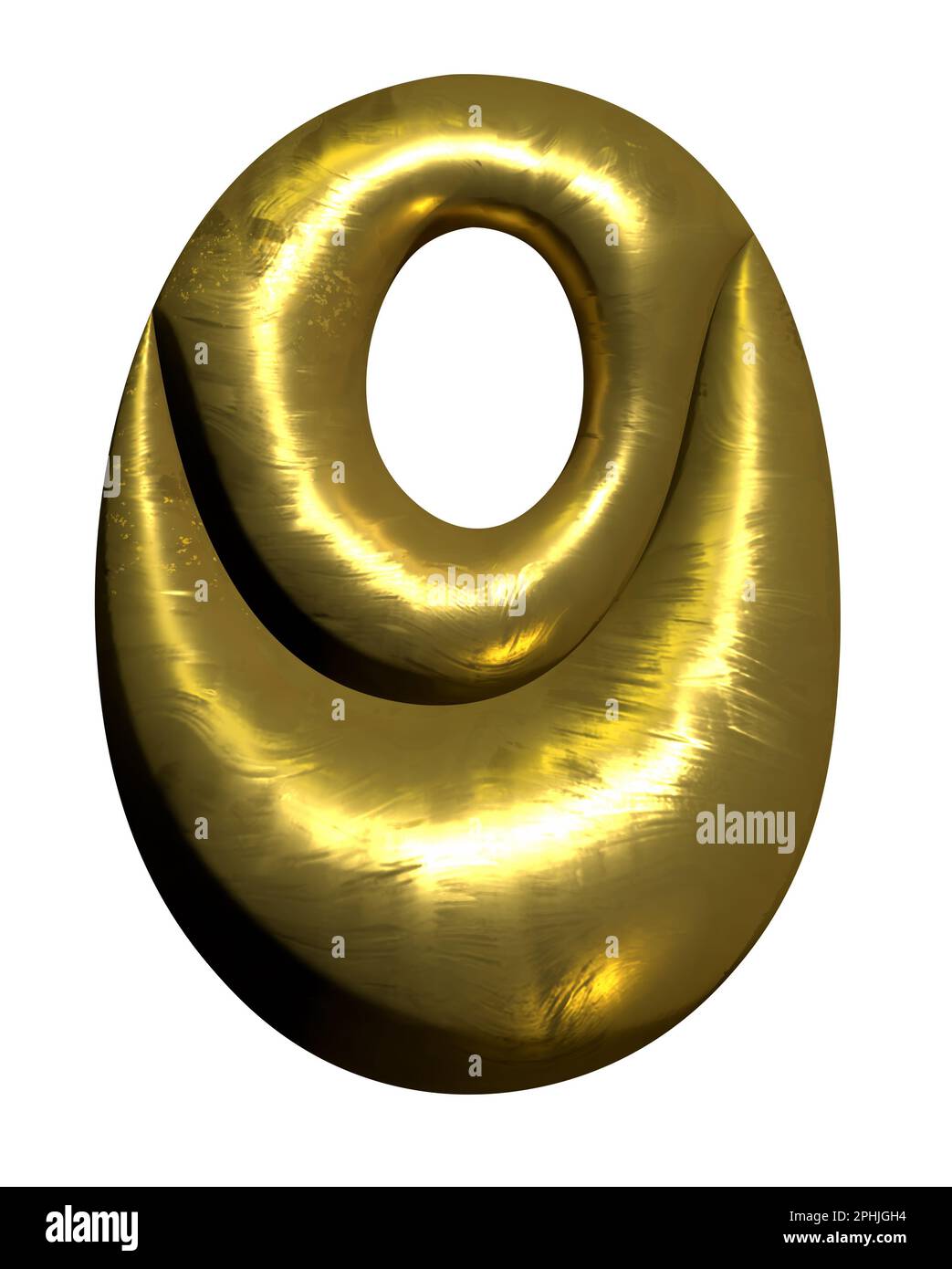 Shiny gold balloon metallic letter O capital, 3D clipart Stock Photo ...