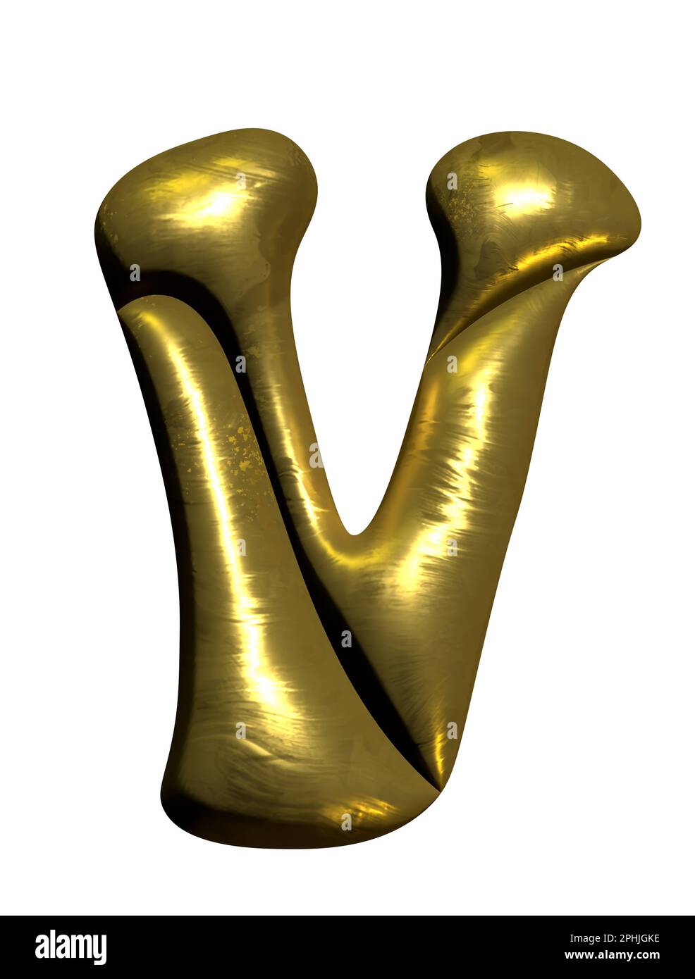 Shiny gold balloon metallic letter V capital, 3D clipart Stock Photo ...