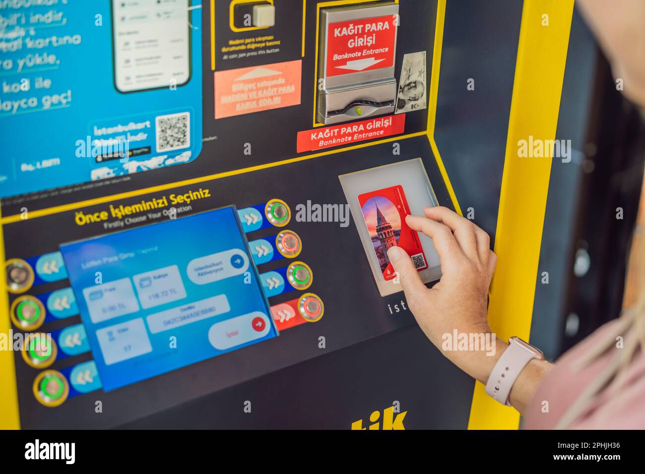 August 13, 2022: Istanbul Turkey. Istanbul Card is a top up public ...