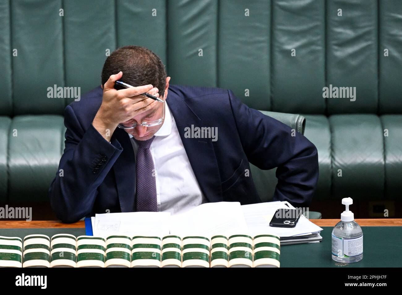 Shadow Attorney-General Julian Leeser reacts during Question Time at ...
