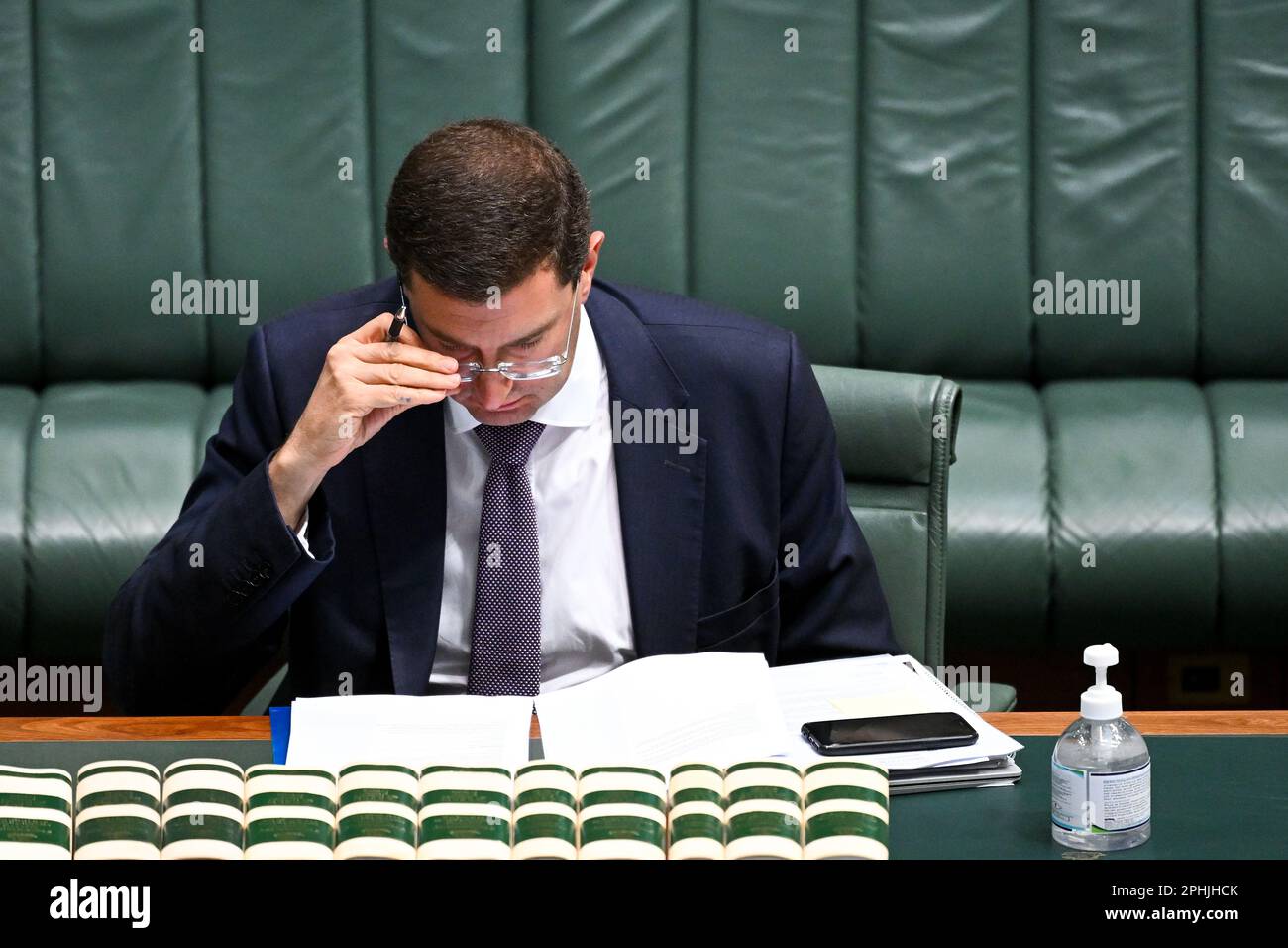 Shadow Attorney-General Julian Leeser reacts during Question Time at ...