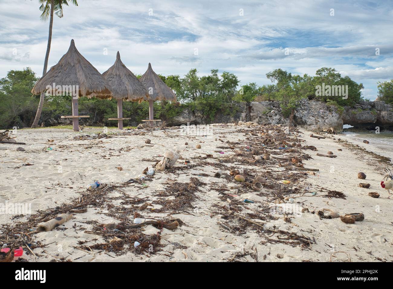 A normally idyllic, lonely beach on the island of Pamilacan in the ...