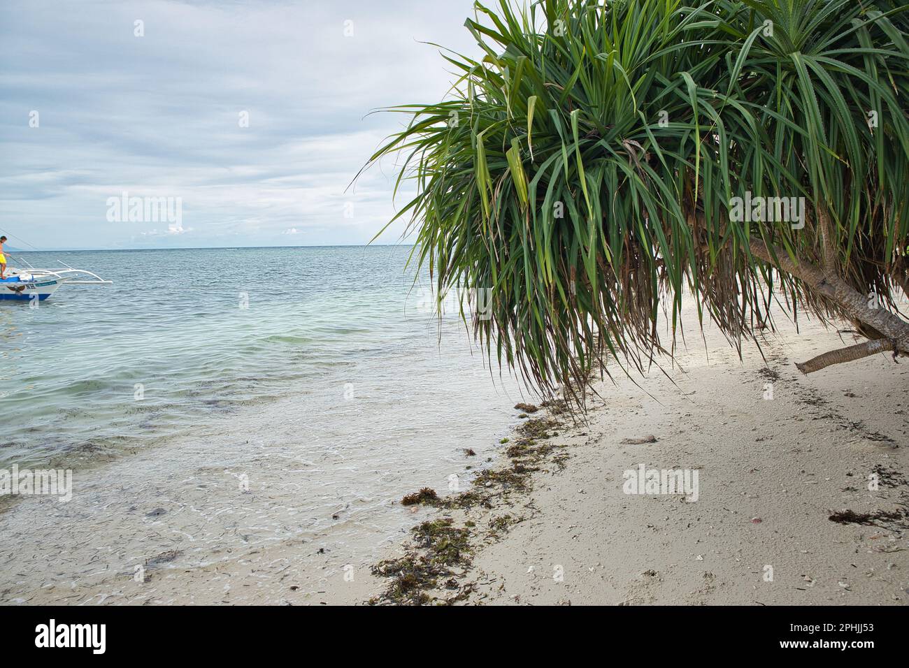 Idyllic, secluded beach on Pamilacan Island in the Philippines with ...