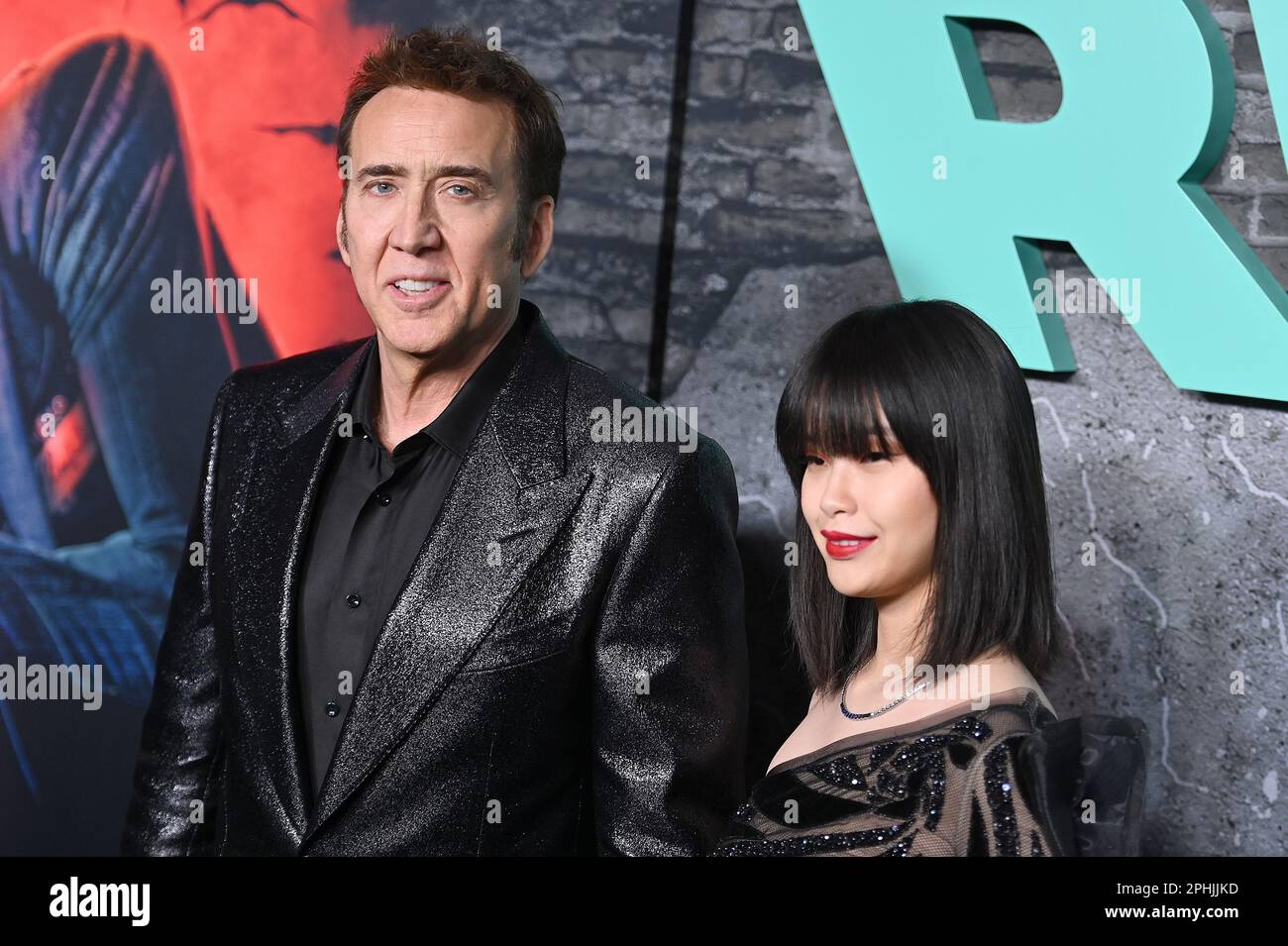 New York, USA. 28th Mar, 2023. (L-R) Nicholas Cage and Riko Shibata ...