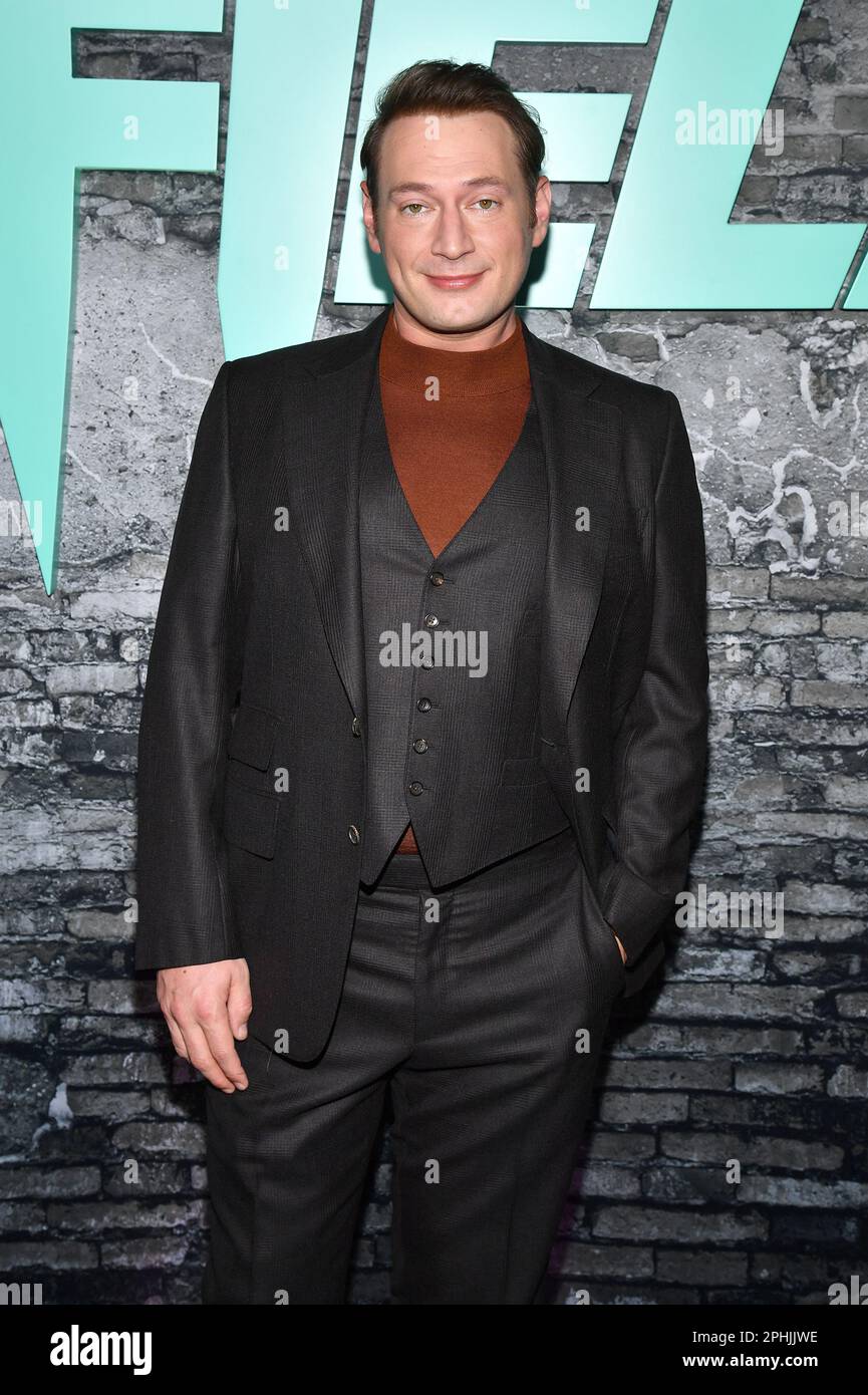 New York, USA. 28th Mar, 2023. Brandon Scott Jones walks the red carpet ...