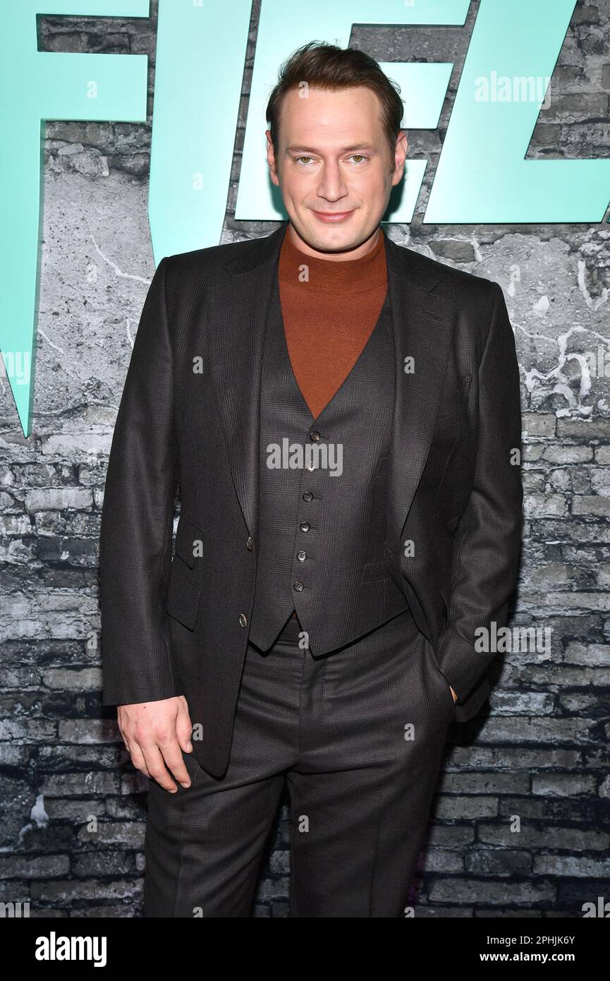 New York, USA. 28th Mar, 2023. Brandon Scott Jones walks the red carpet ...