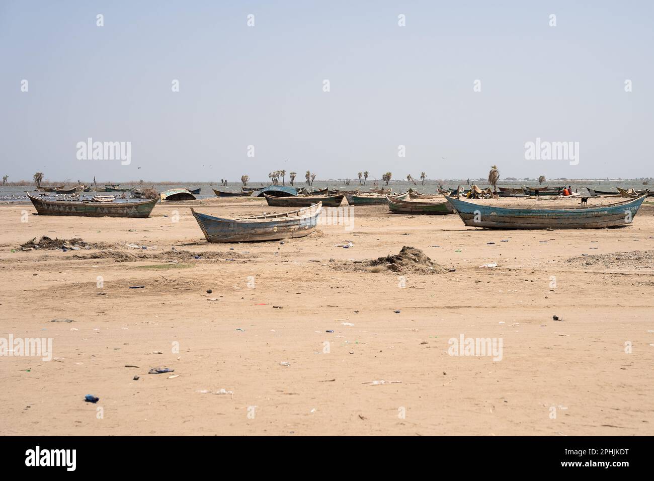 Kalokol, Kenya. 14th Feb, 2023. Fishermen boats at Kalokol village ...