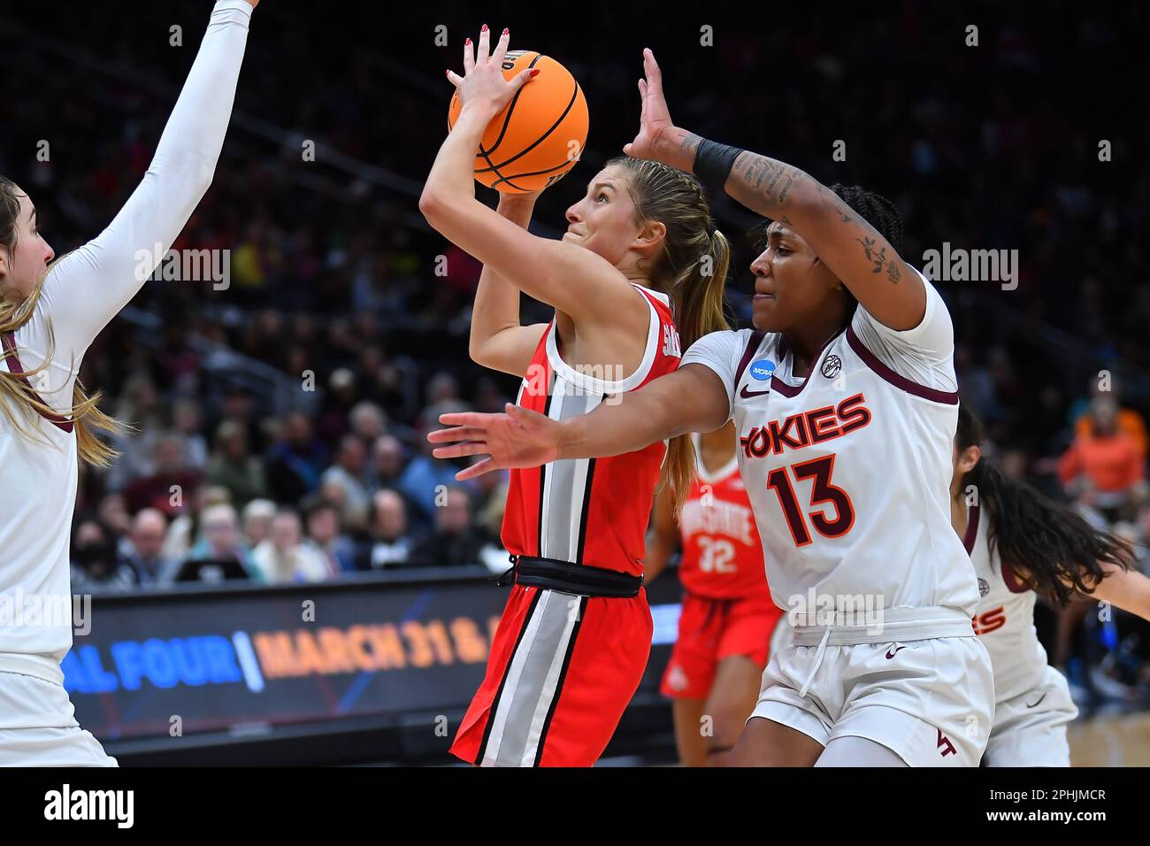 March 26, 2023: Ohio State Buckeyes guard Jacy Sheldon (4) shoots ...