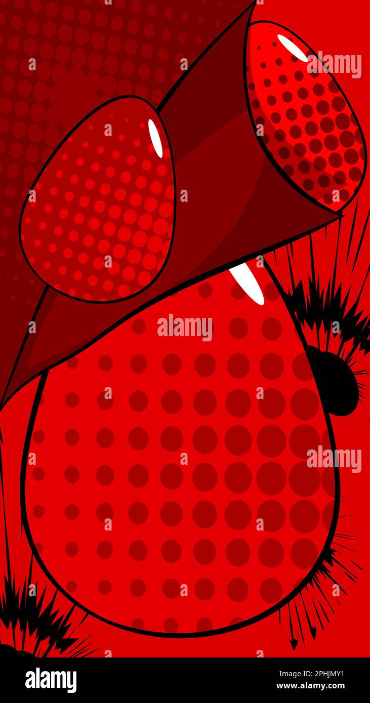 Comic Book Easter background with red eggs and background. Comics ...