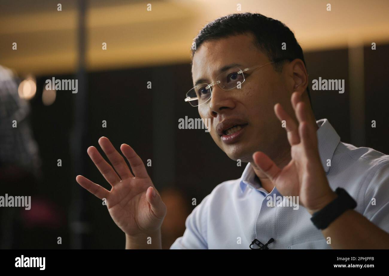 Singapore's Minister for National Development Desmond Lee, photographed ...