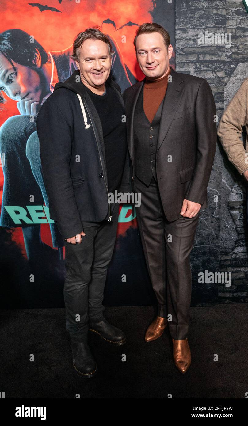 New York, USA. 28th Mar, 2023. Chris McKay and Brandon Scott Jones ...